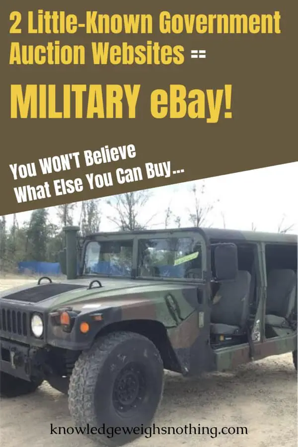 2 Little-Known Gov Auctions = Gov / Police / Military EBay!